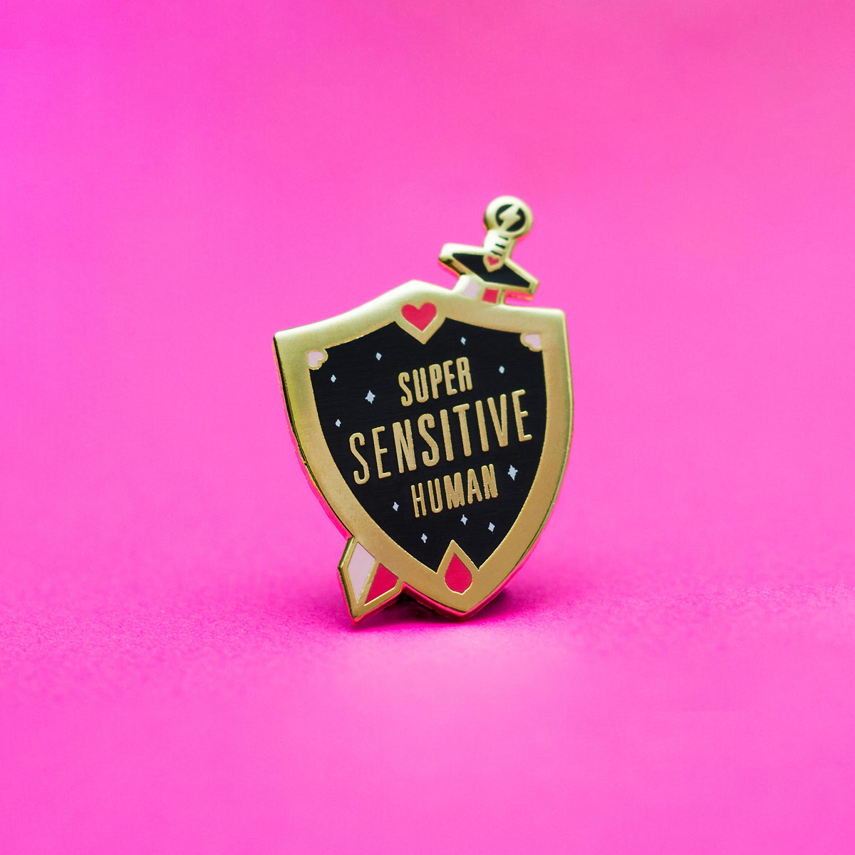 Super Sensitive Human Enamel Pin – My Feelings Shop