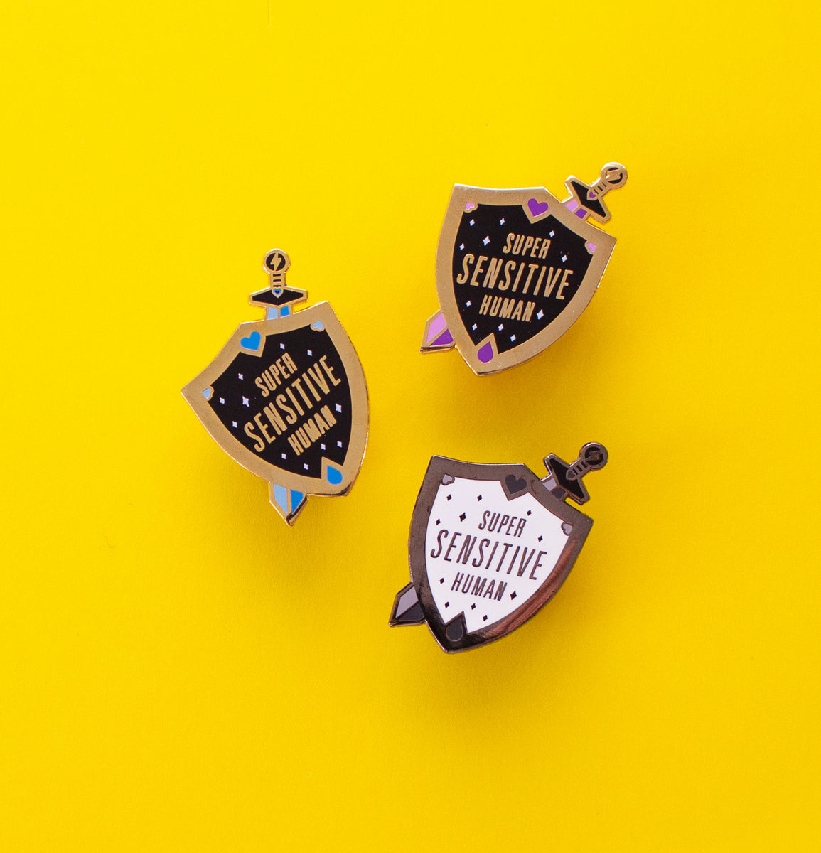 Super Sensitive Human Enamel Pin – My Feelings Shop